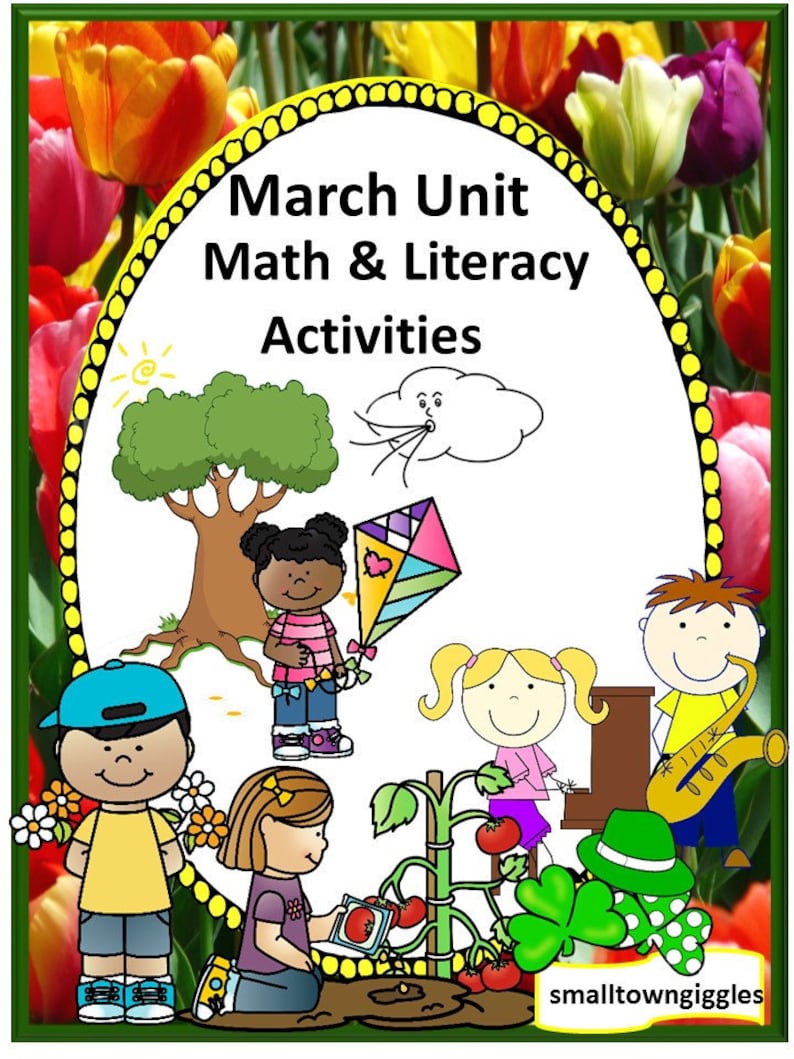 March Unit Math and Literacy Activities Cut and Paste Preschool ...