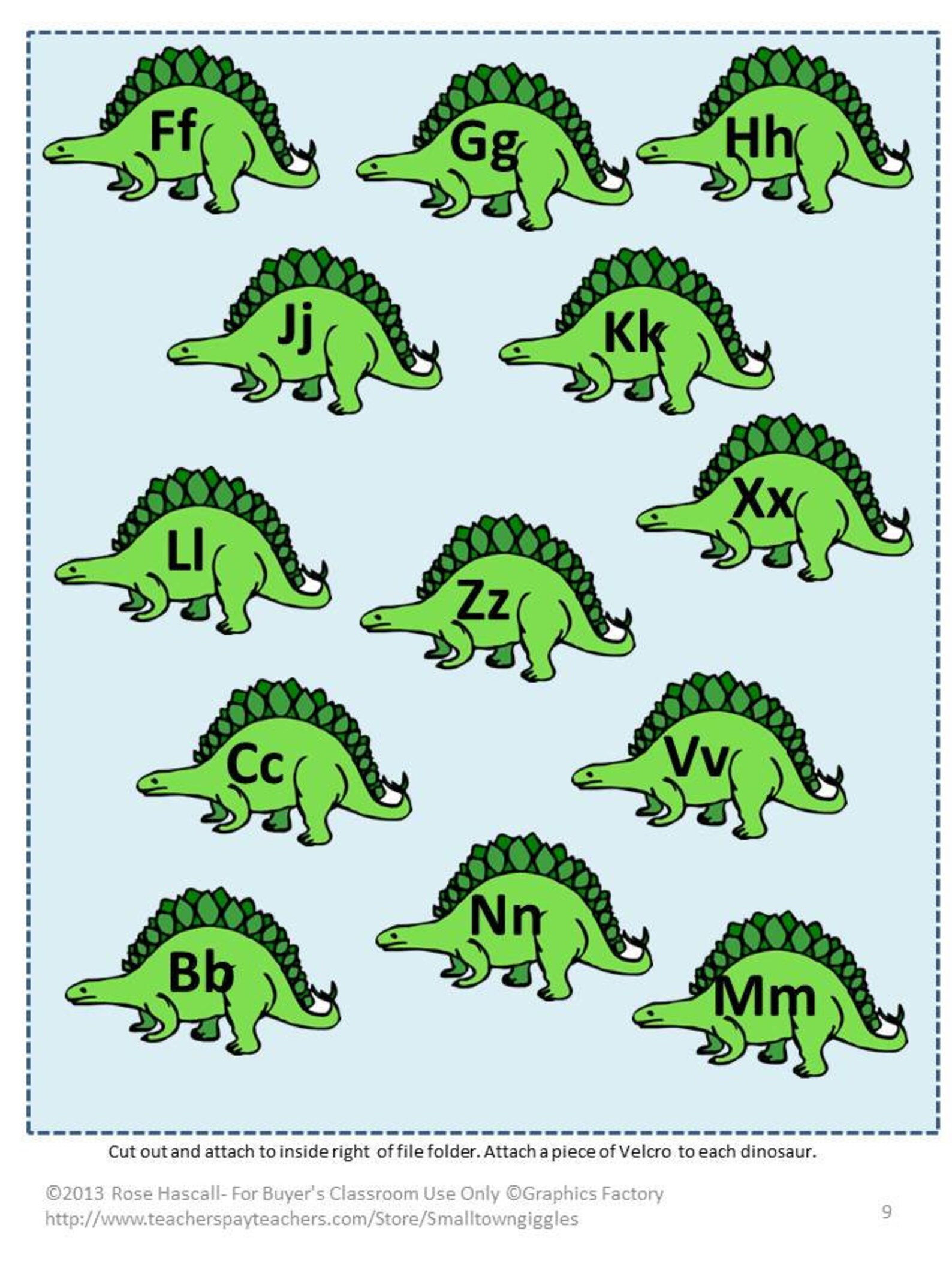 Dinosaurs Math Literacy File Folder Games Fine Motor Special Education ...