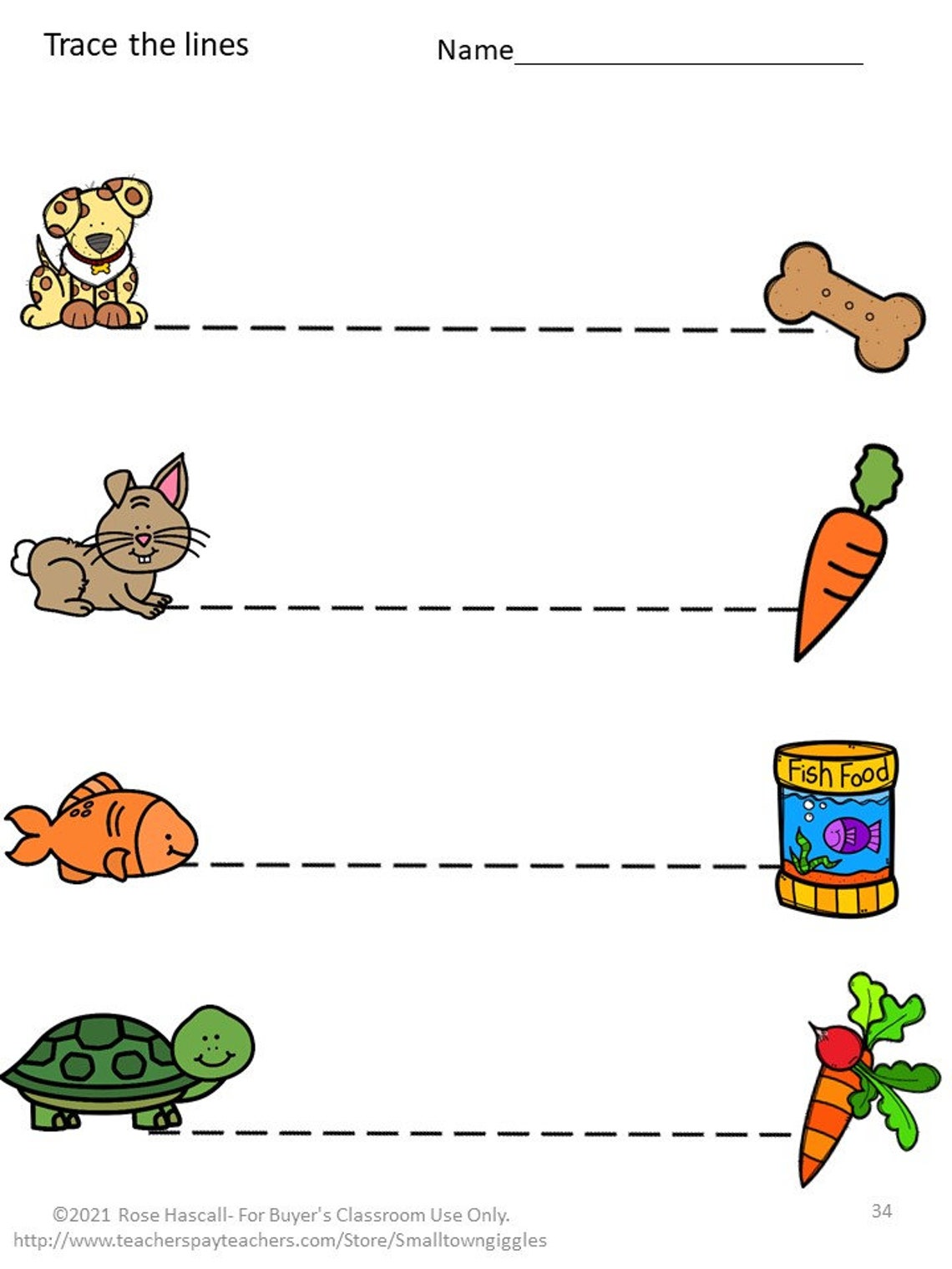 Pets Cut and Paste Digital Download Pre-k, K, Special Education, Autism ...