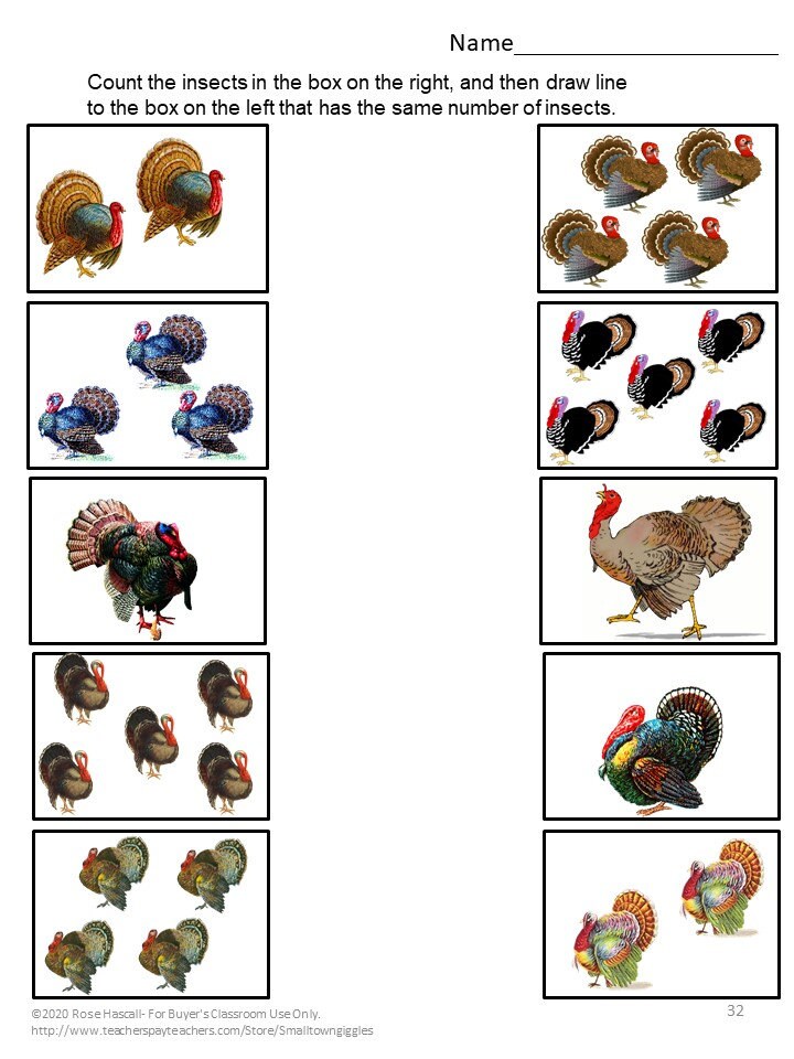 Fall Math Worksheets Digital Download and Print Distance Learning P-K ...