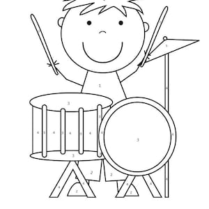 Music Color by Number, Color by Code, Early Childhood, Digital Down ...