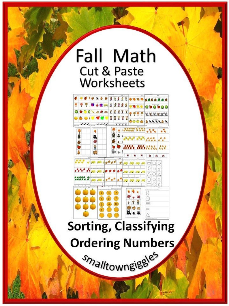 Fall Activities Sorting Printable Special Education Math Fine Motor ...