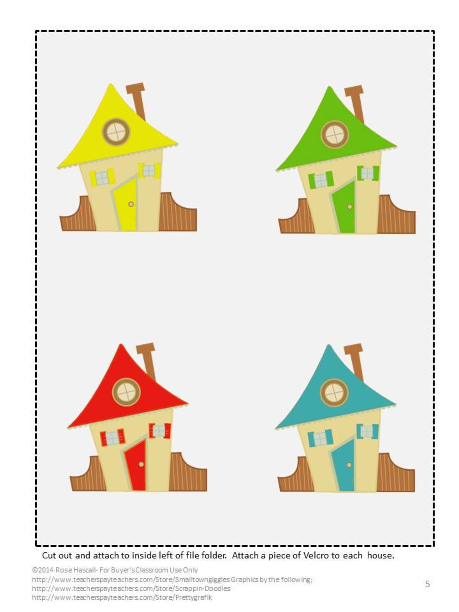 My Family My House File Folder Games Math Literacy Fine Motor Skills ...