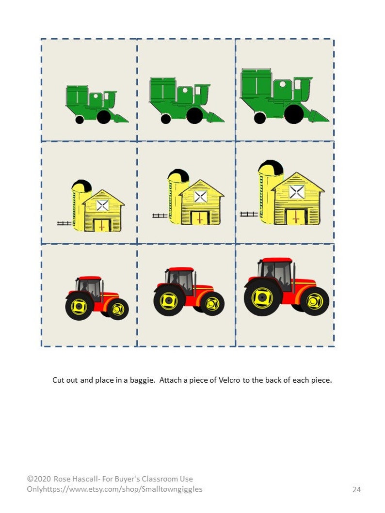 Preschool File Folder Games, Farm Math Teacher Printables, Digital ...