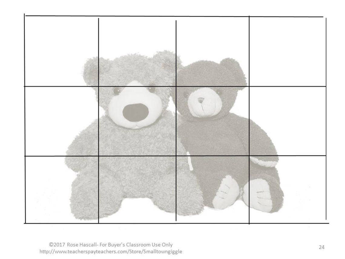 Teddy Bear Cut and Paste Puzzles, Fine Motor Skills, Printable Digital ...