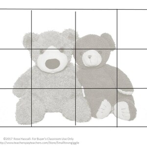 Teddy Bear Cut and Paste Puzzles, Fine Motor Skills, Printable Digital ...