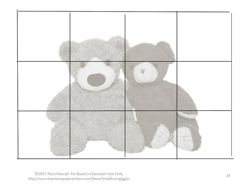 Teddy Bear Cut and Paste Puzzles Fine Motor Skills Printable | Etsy