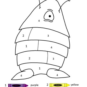 Monster Color by Number, Color Recognition, Number Recognition, Fine ...