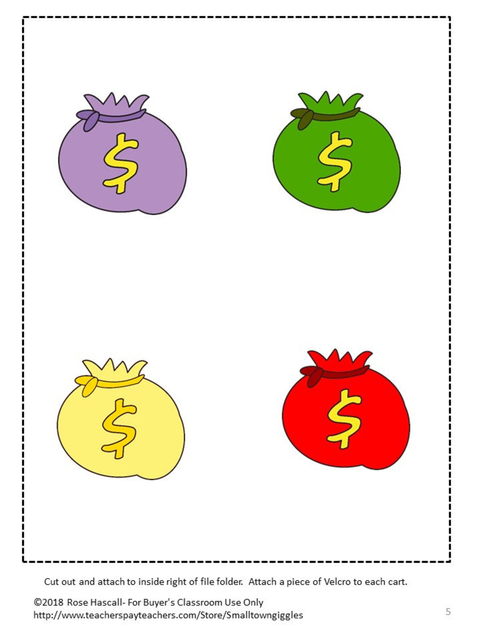 Jack and the Beanstalk File Folder Games P-K,K, Special Ed. Fine Motor ...