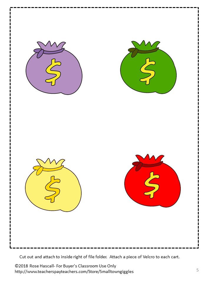 Jack and the Beanstalk File Folder Games P-K,K, Special Ed. Fine Motor ...