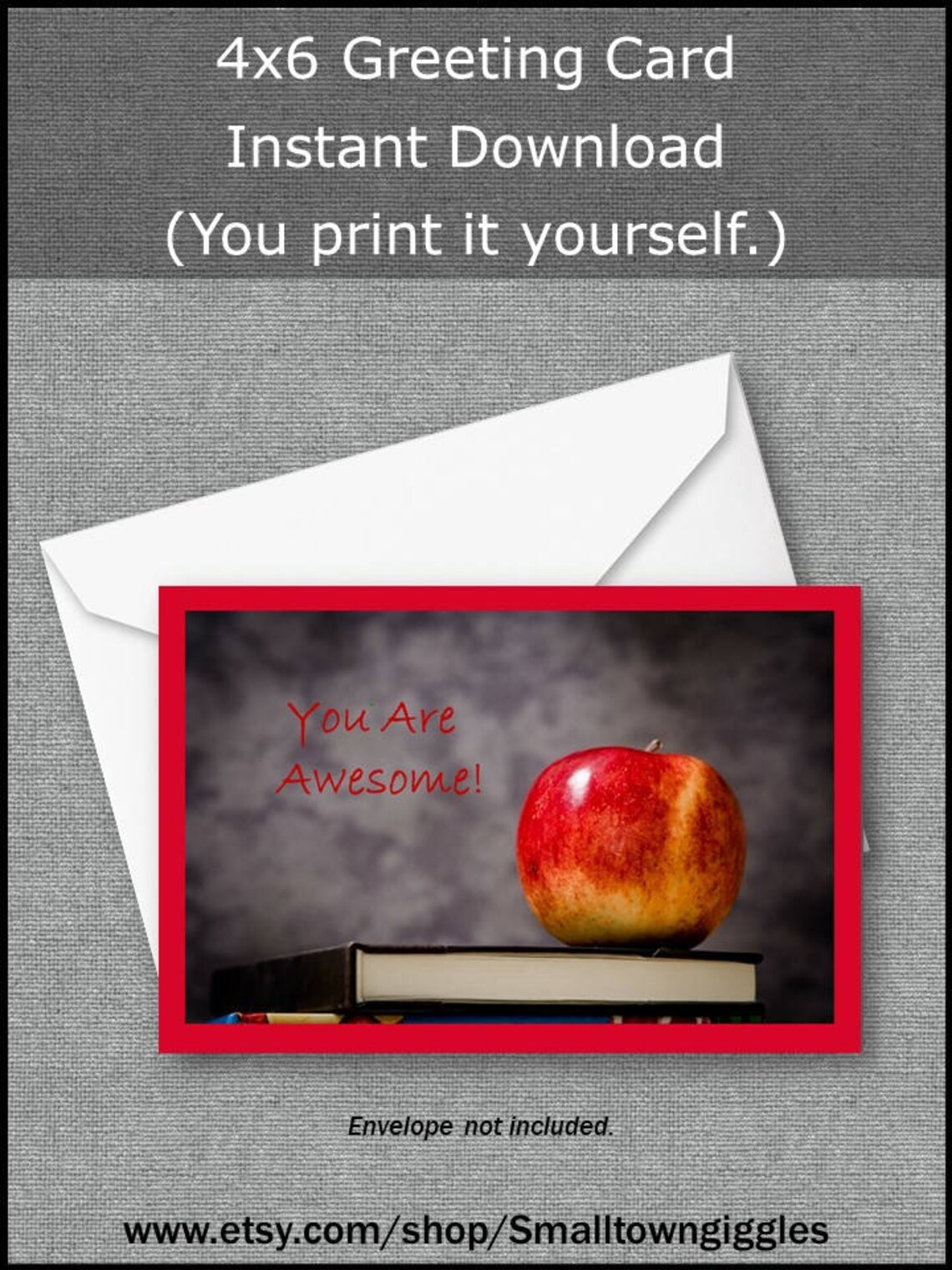 Encouragement Card, Printable Greeting Card, You Are Awesome, All ...