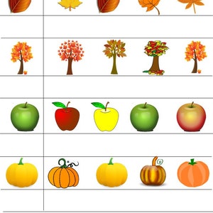 Fall Activities Sorting Printable Special Education Math Fine Motor ...