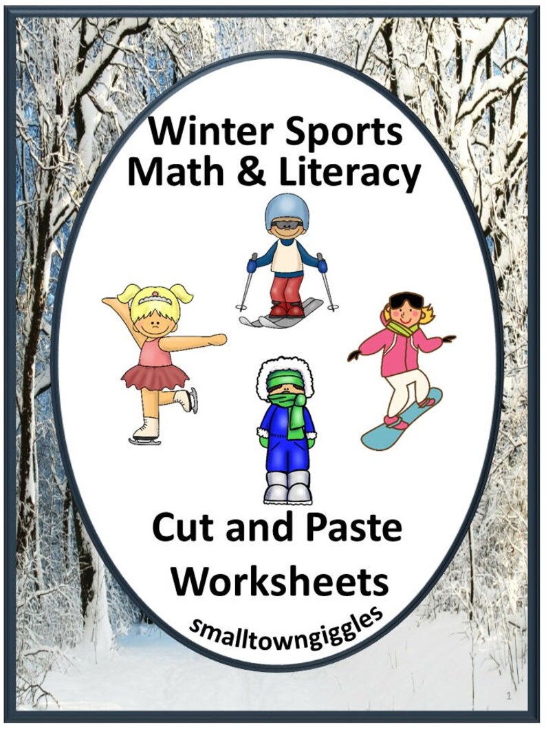 Winter Sports Math Literacy Worksheets Olympics Worksheets Digital ...