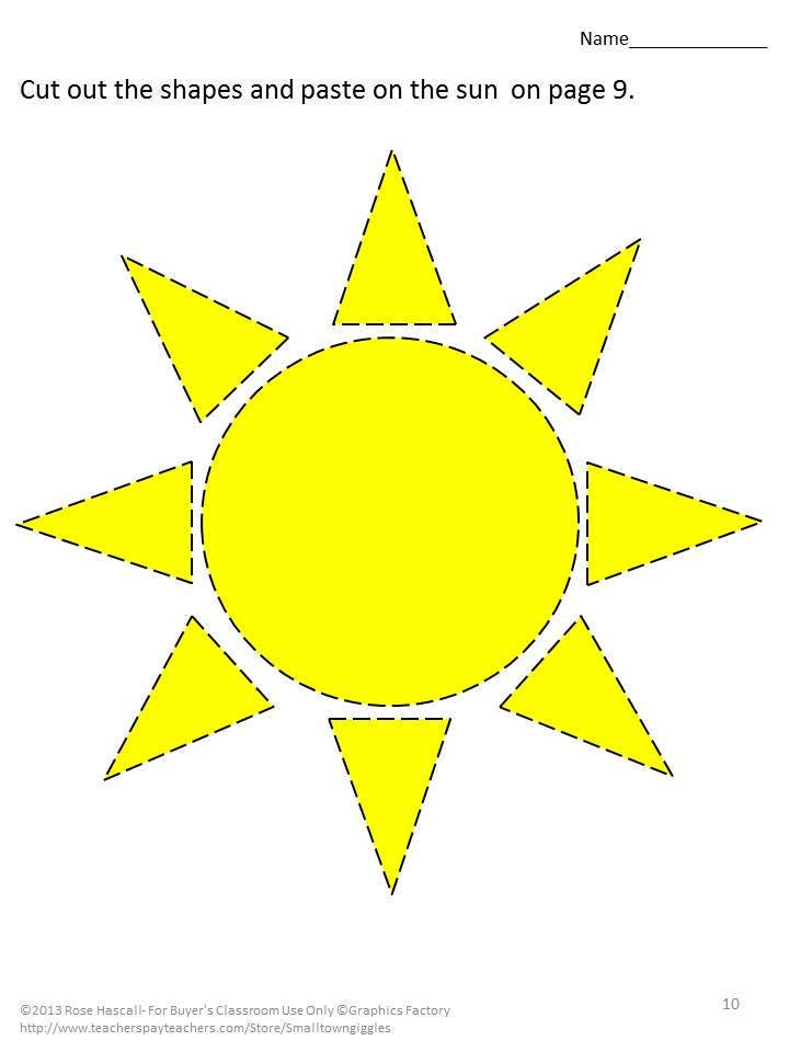 Shapes Geometry Cut and Paste Fine Motor Activities Special Education ...