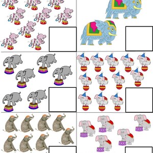 Circus Math Literacy Cut and Paste Activities Fine Motor Digital ...