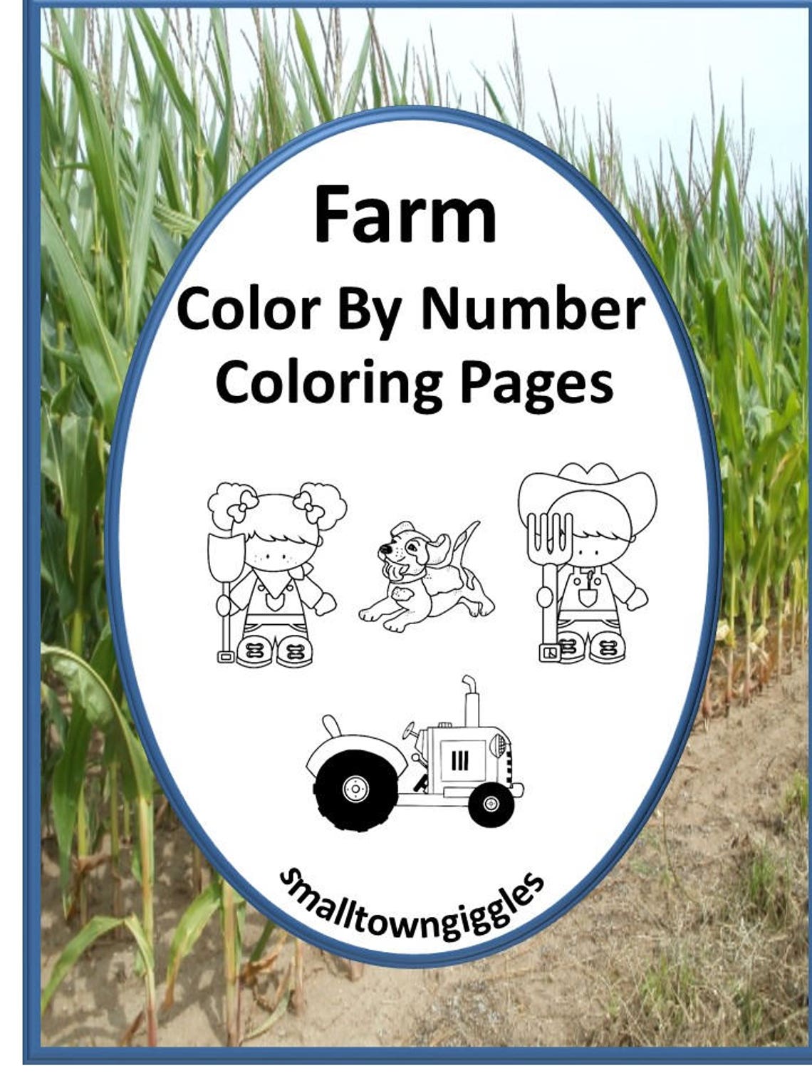 Farm Color by Number Coloring Pages, Fine Motor Skills, Math, Color ...