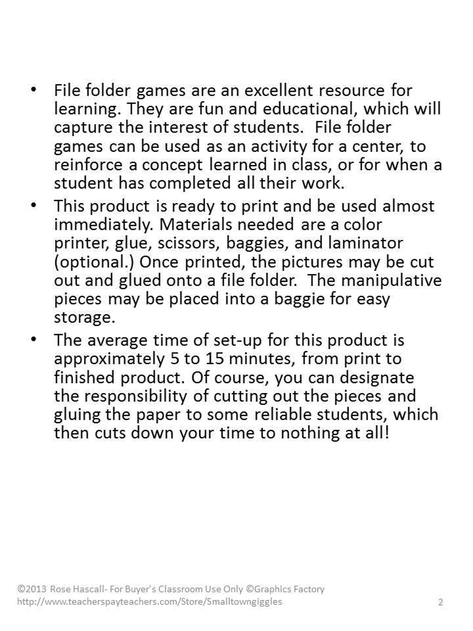 Brown Bear Brown Bear File Folder Games Math and Literacy Preschool ...