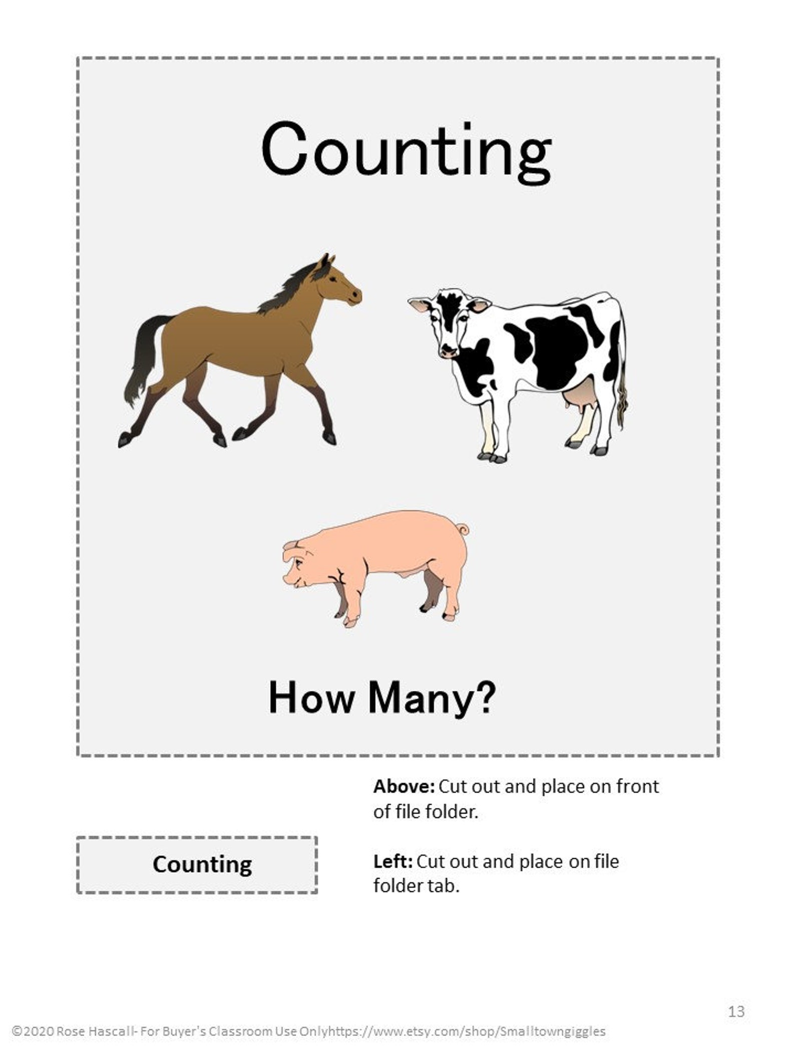 Preschool File Folder Games, Farm Animals Printables, Digital Download ...