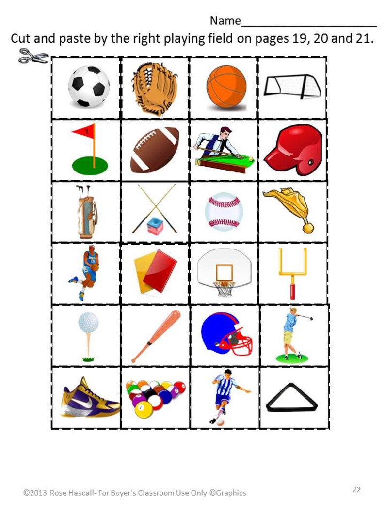 What is Your Favorite Sport Math Literacy Cut Paste Distance Learning ...
