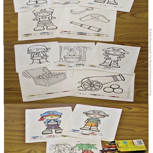 Pirate Color by Number Coloring Pages, Digital Download,early Childhood ...