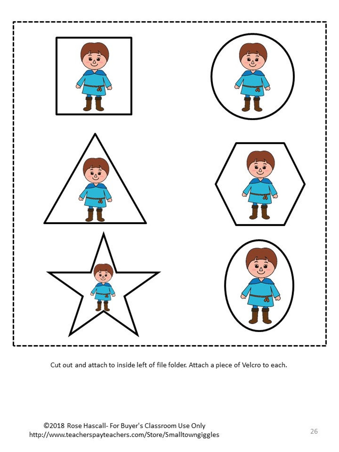 Jack and the Beanstalk File Folder Games P-K,K, Special Ed. Fine Motor ...