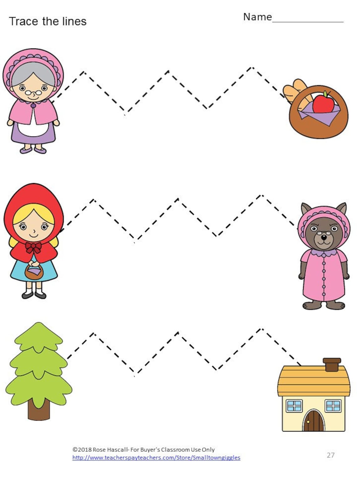 Fine Motor Skills Fairy Tales Tracing Activities P-K,K, Special ...