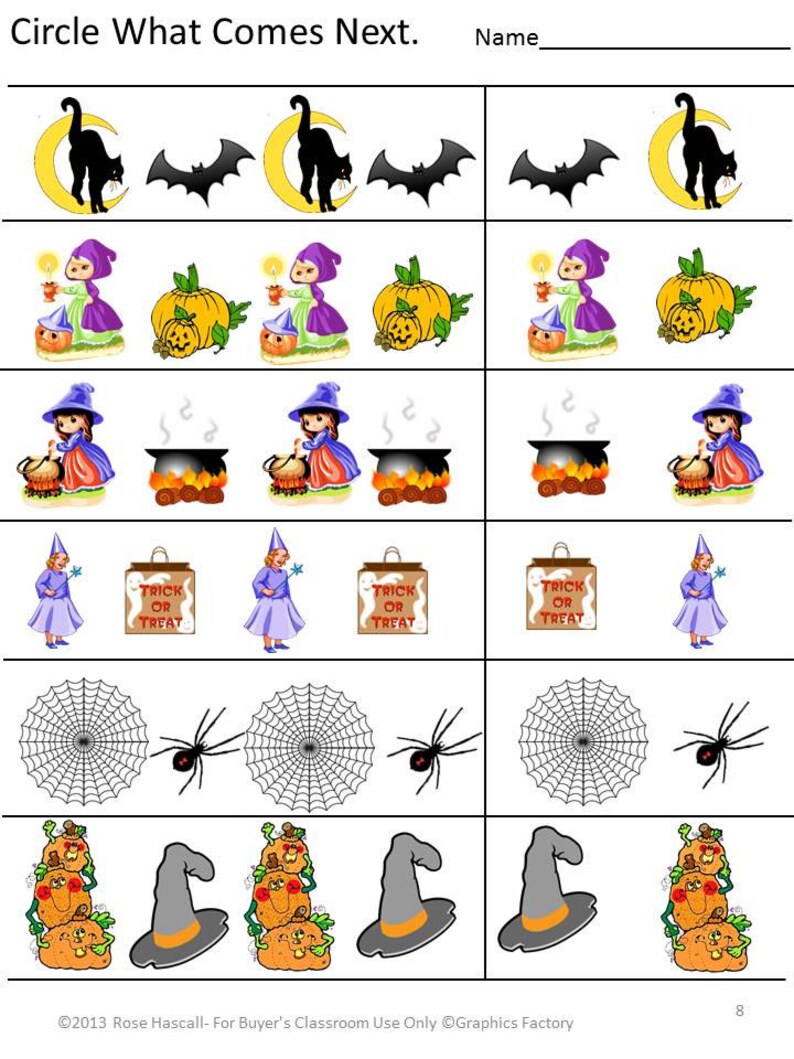 Halloween Fun Worksheet Set-pk, K, Special Education, Autism - Etsy