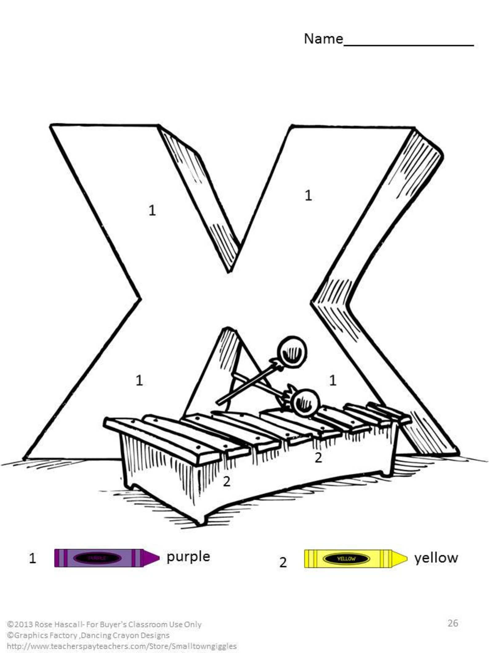 Alphabet Color by Number Printable Digital Download Special Education ...