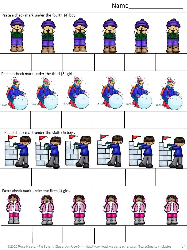 Winter Math Worksheets, Distance Learning, Digital Download, Printable ...