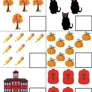 Fall Math Worksheets Digital Download and Print Distance Learning P-K ...