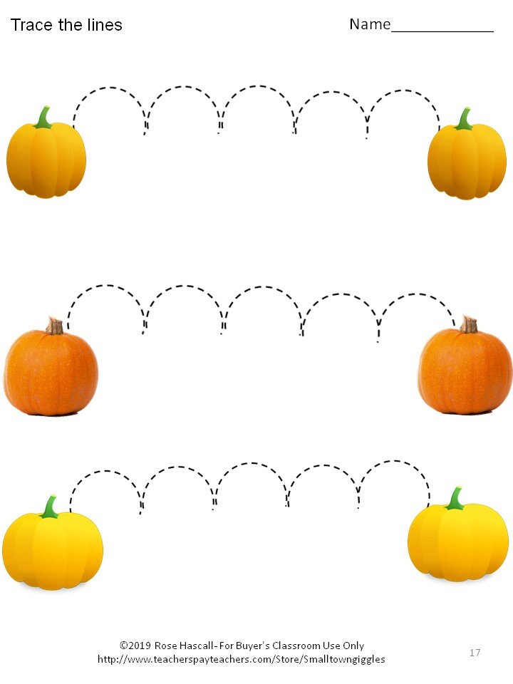 Fall Fine Motor Skill Activities, Tracing Worksheets, Special Education ...