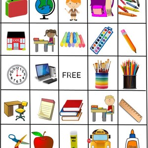 Back to School Bingo Game for Beginning of the Year Activities ...