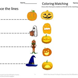 Halloween Fun Worksheet Set-pk, K, Special Education, Autism - Etsy