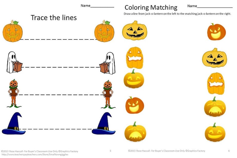 Halloween Fun Worksheet Set-pk, K, Special Education, Autism - Etsy