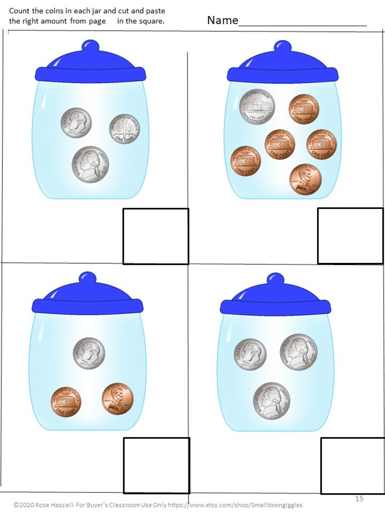 Coins Money Activities Counting Coins Identifying Coins Special ...