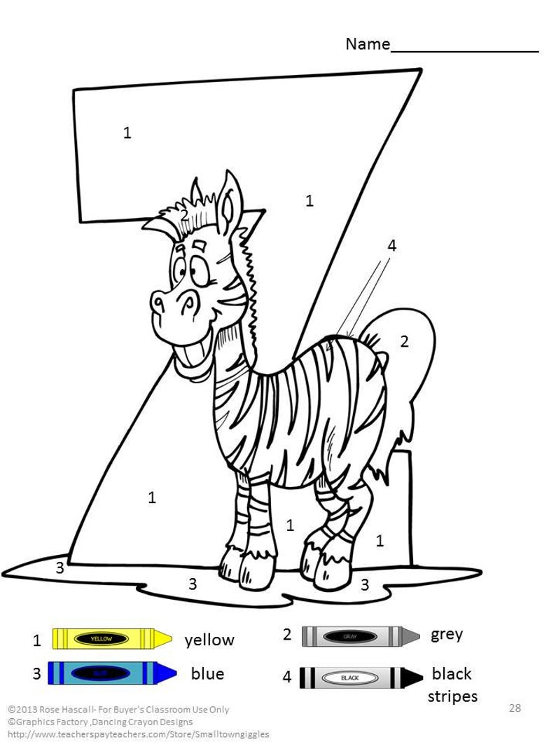 Distance Learning Alphabet Color by Code Coloring Pages - Etsy