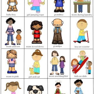 Family Bingo Special Education Activity, Printable BINGO Games P-K, K ...