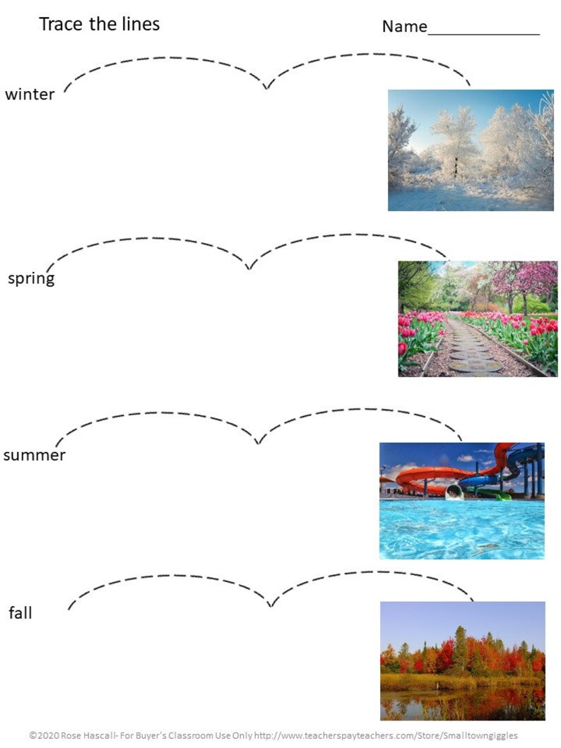 Weather Tracing Activities Long Distance Learning Fine Motor Skills PK ...