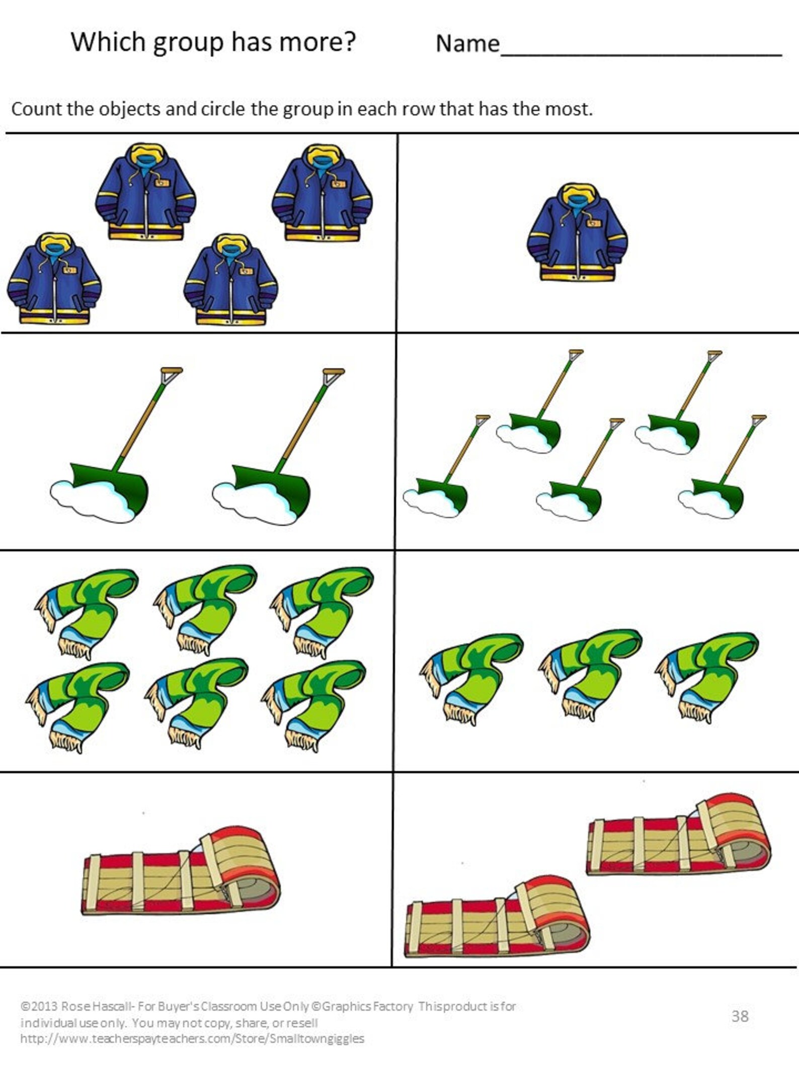 Winter Math Worksheets, Distance Learning, Digital Download, Printable ...