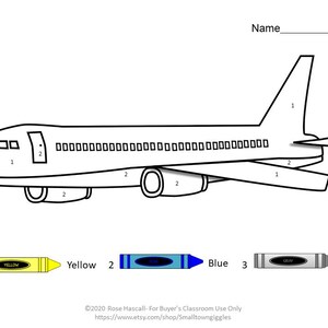 Transportation Color by Number Fine Motor Activities Preschool ...