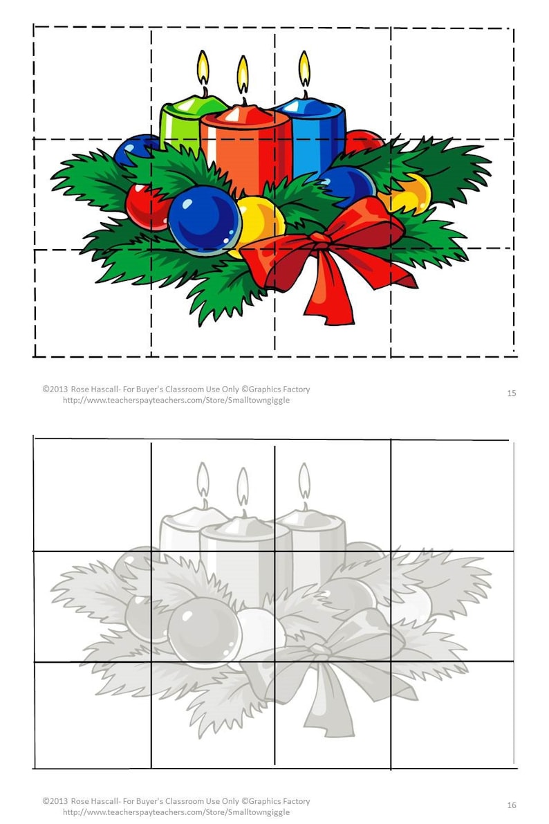 Christmas Cut and Paste Puzzles - Etsy