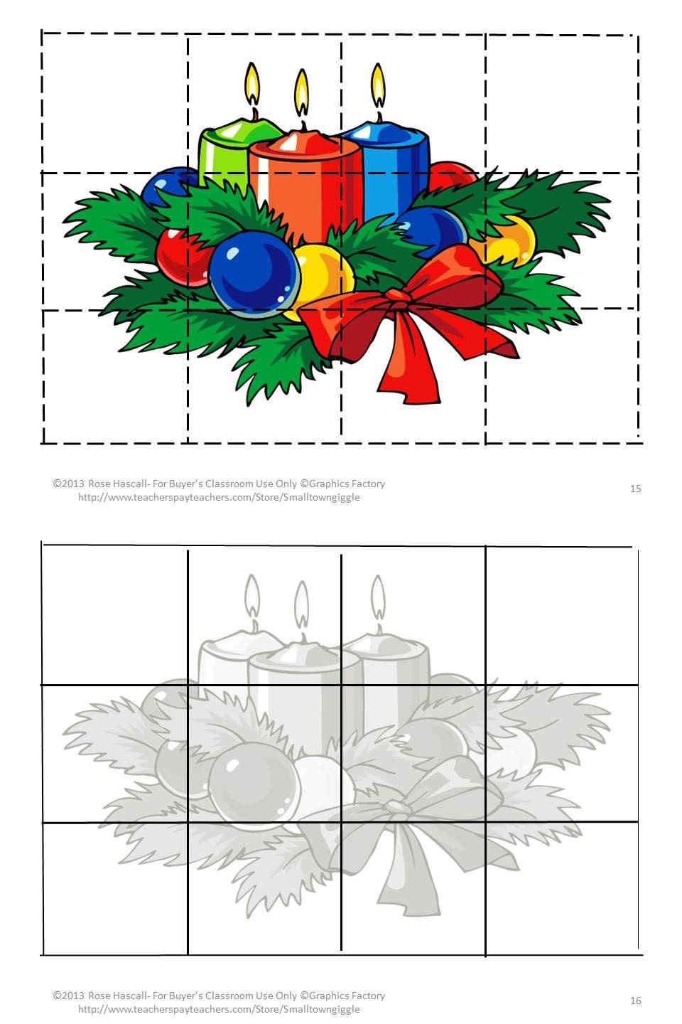 Christmas Cut and Paste Puzzles - Etsy