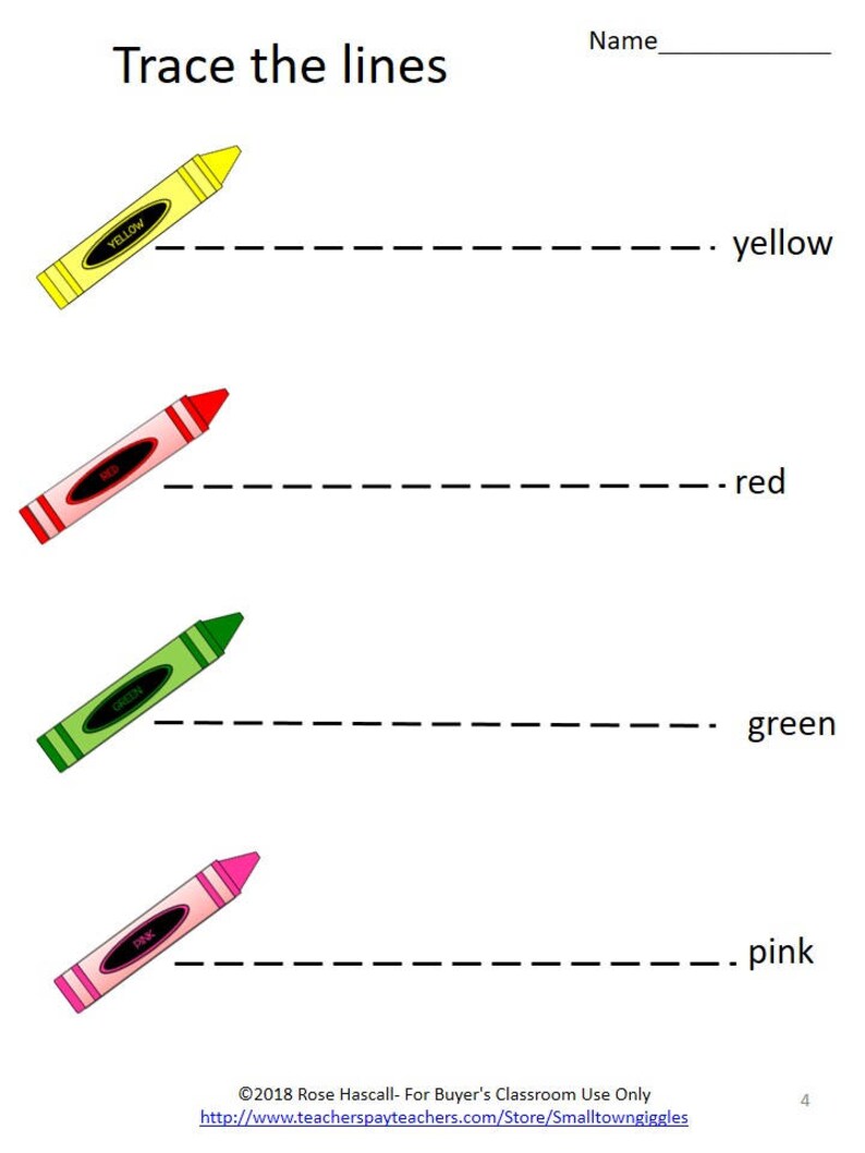 Tracing Shapes and Color Activities Geometry P-K, K, Early Childhood ...