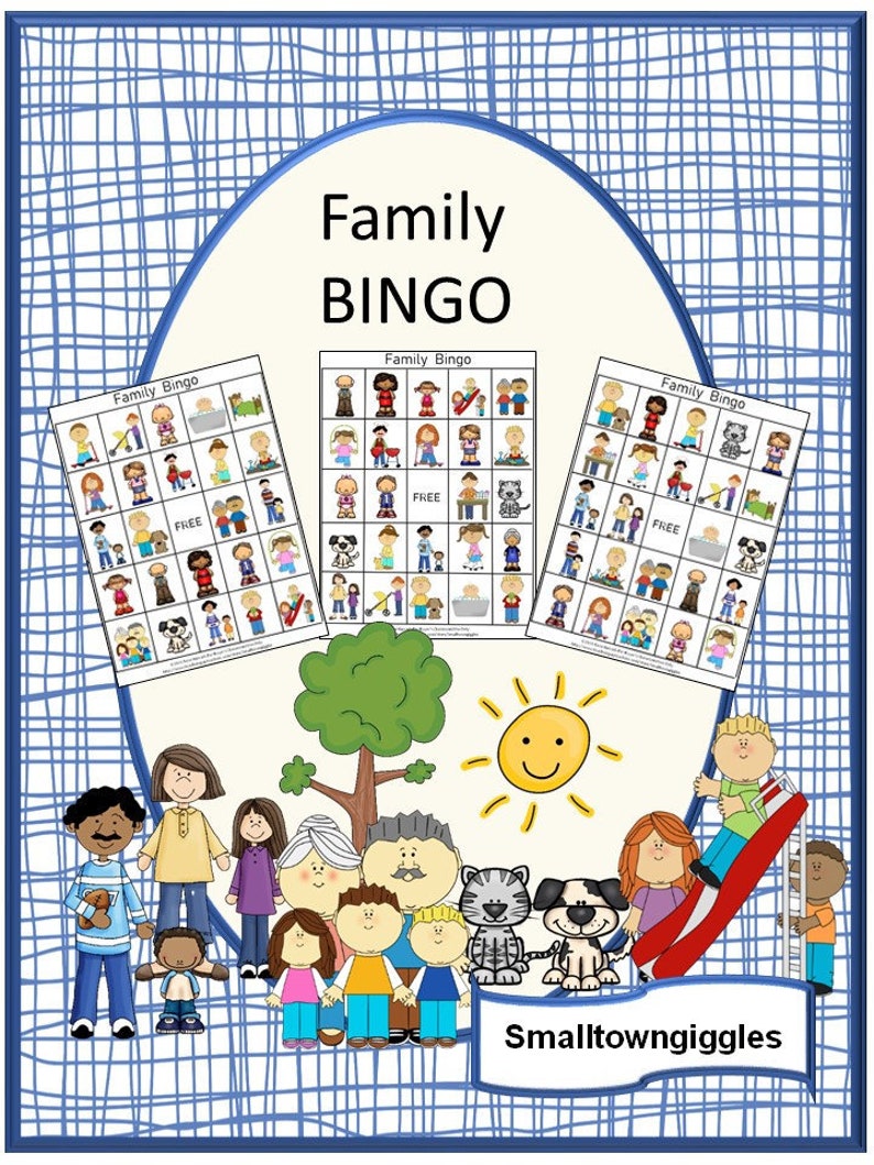 Family Bingo Special Education Activity, Printable BINGO Games P-K, K ...