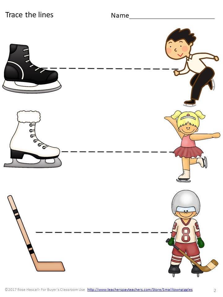 Winter Fun, Winter Olympics, Tracing Activities, Fine Motor Skills ...