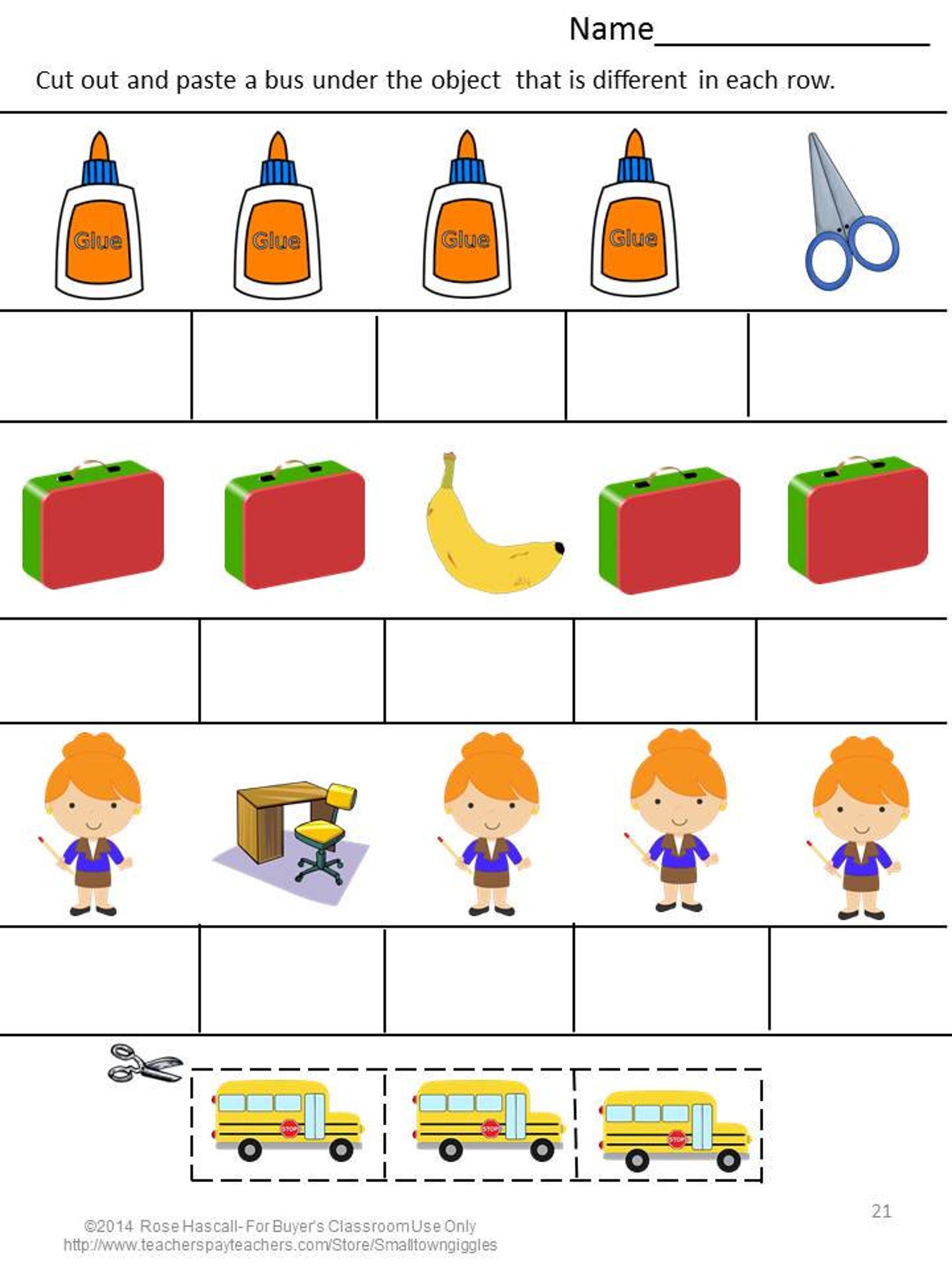 Back to School Alphabet Cut and Paste Special Education Fine Motor ...