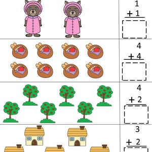 Little Red Riding Hood Kindergarten Math Literacy Cut and Paste ...