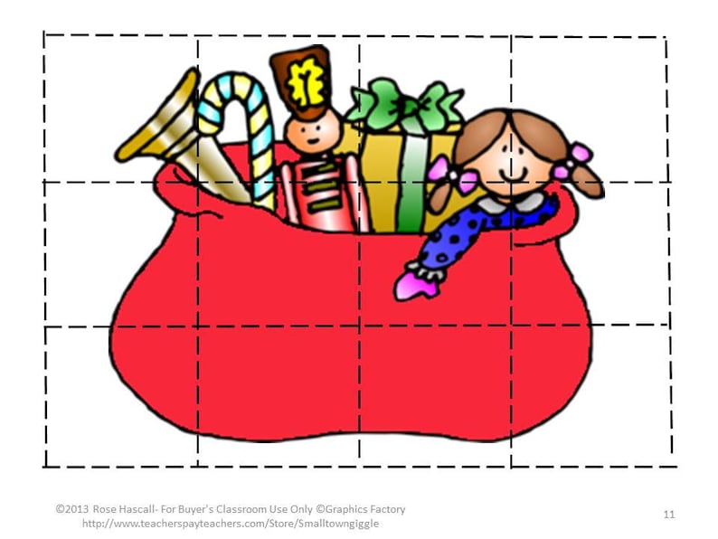 Christmas Cut and Paste Puzzles Fine Motor Skills Preschool ...