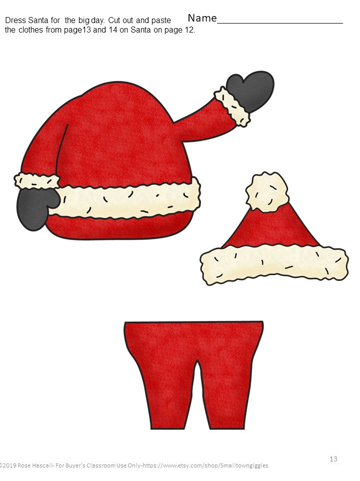 Christmas Math Centers,math Worksheets, Fine Motor Skills,cut and Paste ...