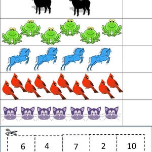 Brown Bear Cut and Paste Math and Literacy Fine Motor Skills Counting ...